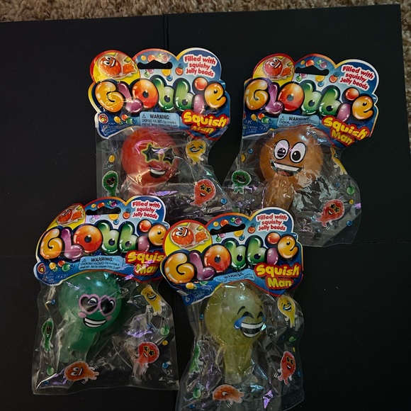Toys | Squish Man Jelly Beads Toy Set Red Orange Green Yellow | Poshmark